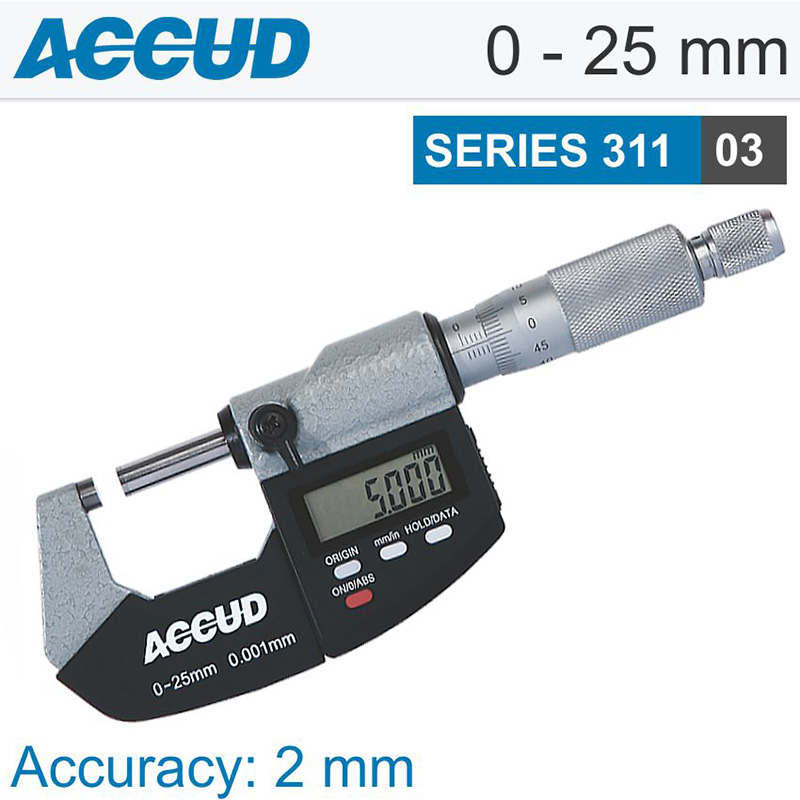 DIGITAL OUTSIDE MICROMETER 0-25MM 0.001M - Mr Tool Guy