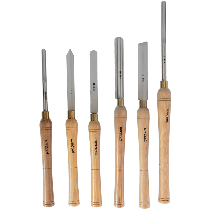 CHISEL SET WOOD TURNING HSS 6 PIECE WOODEN CASE - Mr Tool Guy