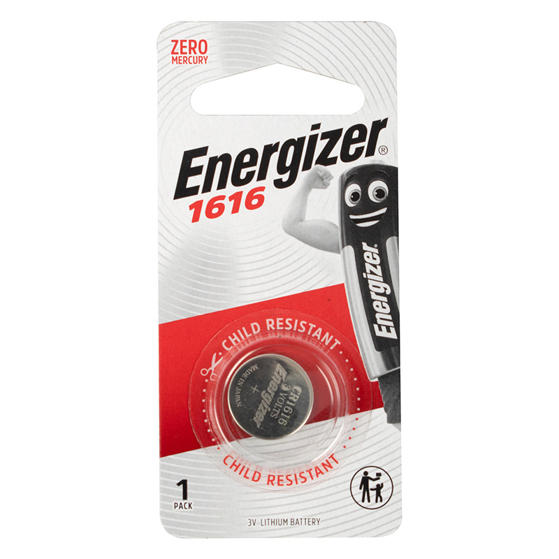 ENERGIZER 1616 3V LITHIUM COIN BATTERY (1 PACK) (MOQ 12) - Mr Tool Guy