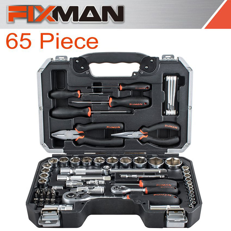 FIXMAN 65 PIECE 1/4' & 1/2' DRIVE SOCKET TOOL SET - Mr Tool Guy