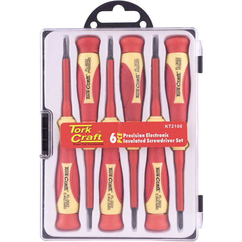 6PC PRECISION ELECTRONIC INSULATED SCREWDRIVER SET - Mr Tool Guy