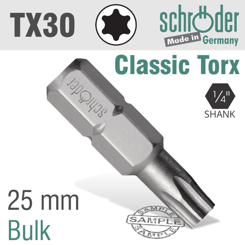 TORX TX 30 CLASSIC BIT 25MM - Mr Tool Guy