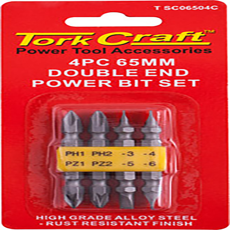 4PC 65MM DOUBLE END BIT SET PZ/PH/SL - Mr Tool Guy