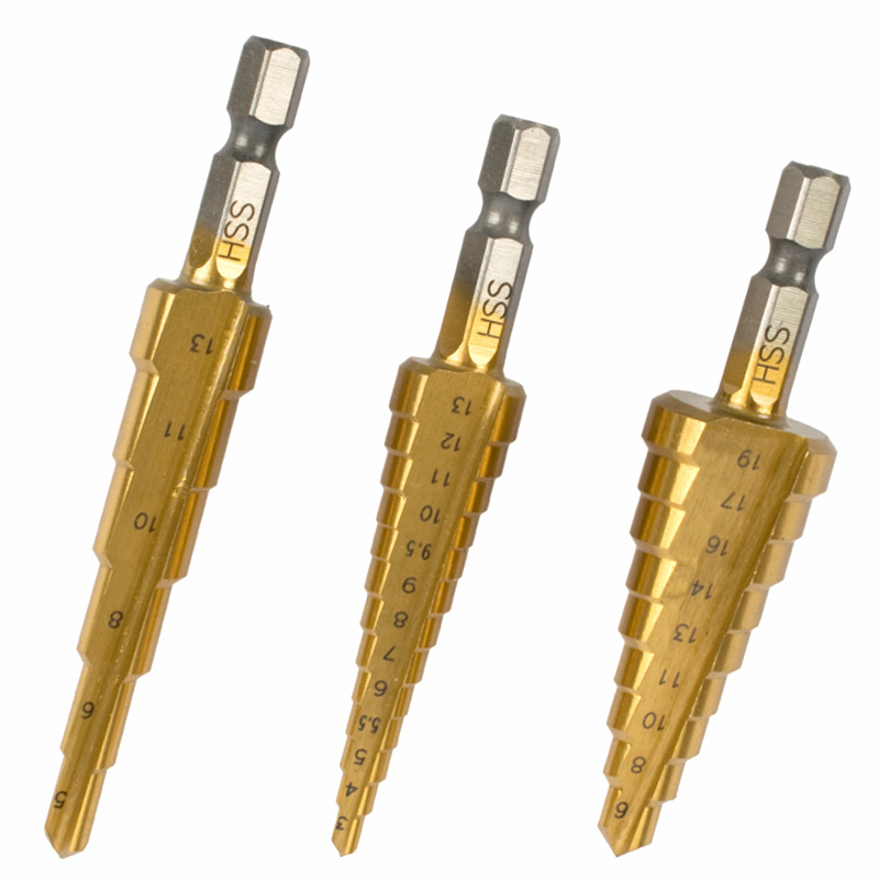 STEP DRILL SET 3PCE IN BLISTER - Mr Tool Guy