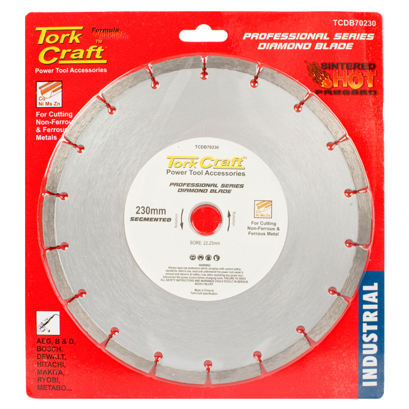 DIAMOND BLADE SEG.230X22.23MM METAL CUTTING - Mr Tool Guy