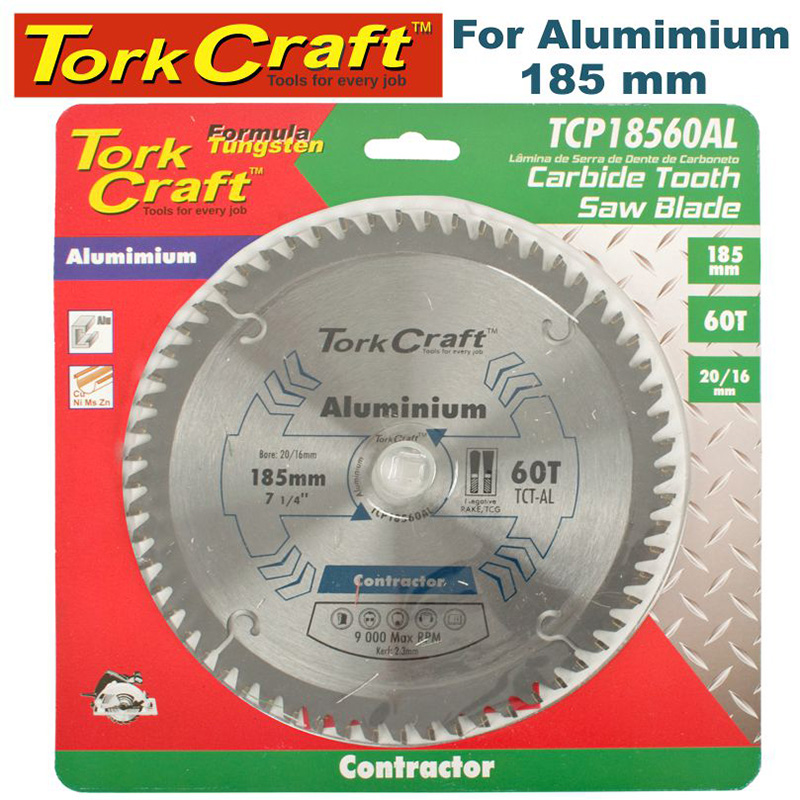 BLADE CONTRACTOR ALUM 185 X 60T 20/16 CIRCULAR SAW TCT - Mr Tool Guy