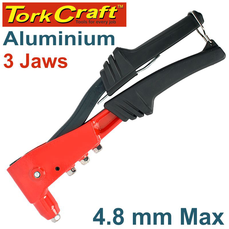 ALUMINIUM HAND POP RIVETER 4.8MM MAX 3 JAW H/DUTY - Mr Tool Guy